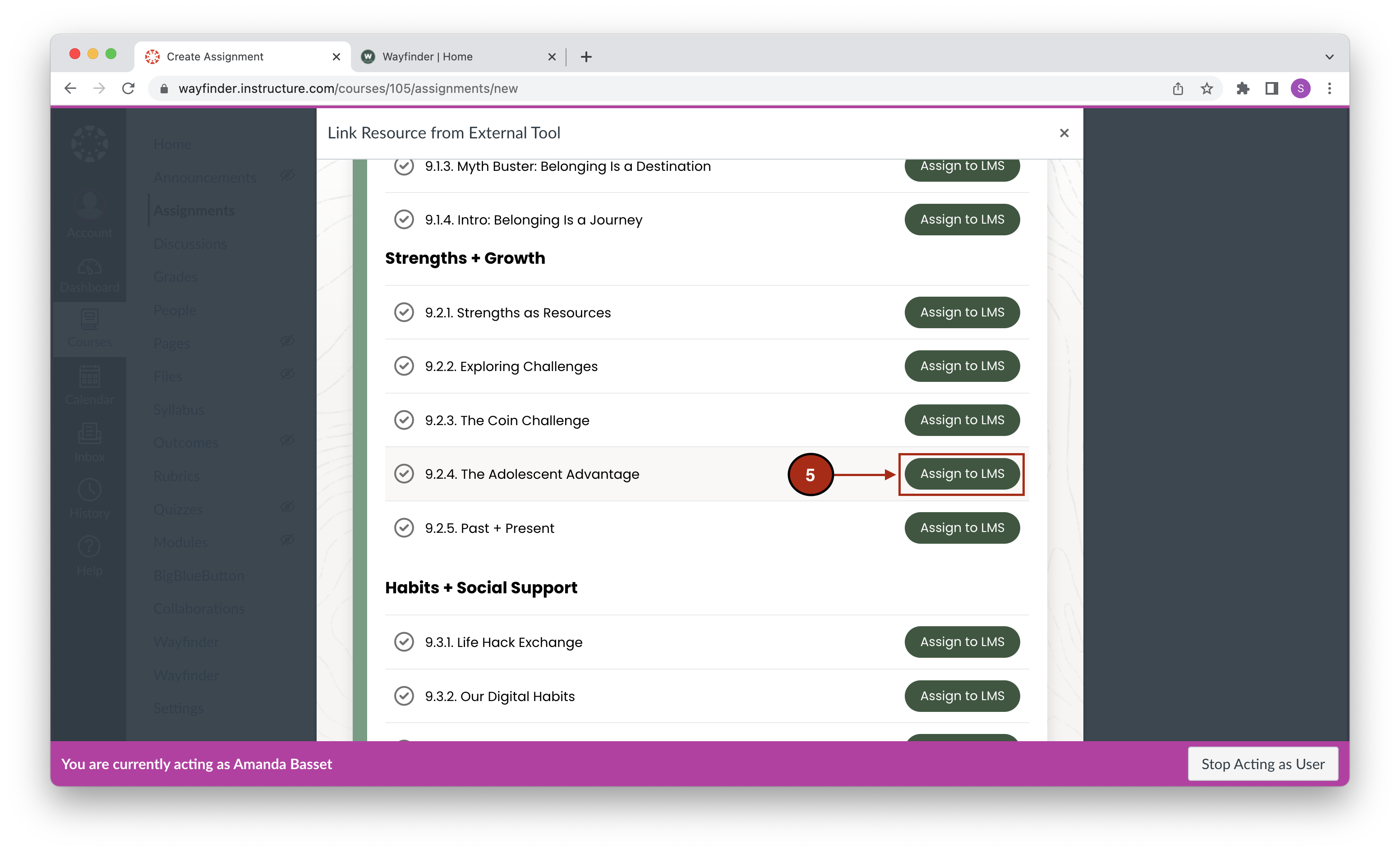 How to Assign Lessons with Canvas – Wayfinder