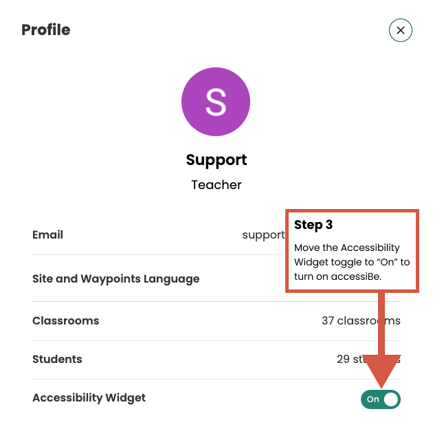 How to Enable the AccessiBe Accessibility Widget – Wayfinder