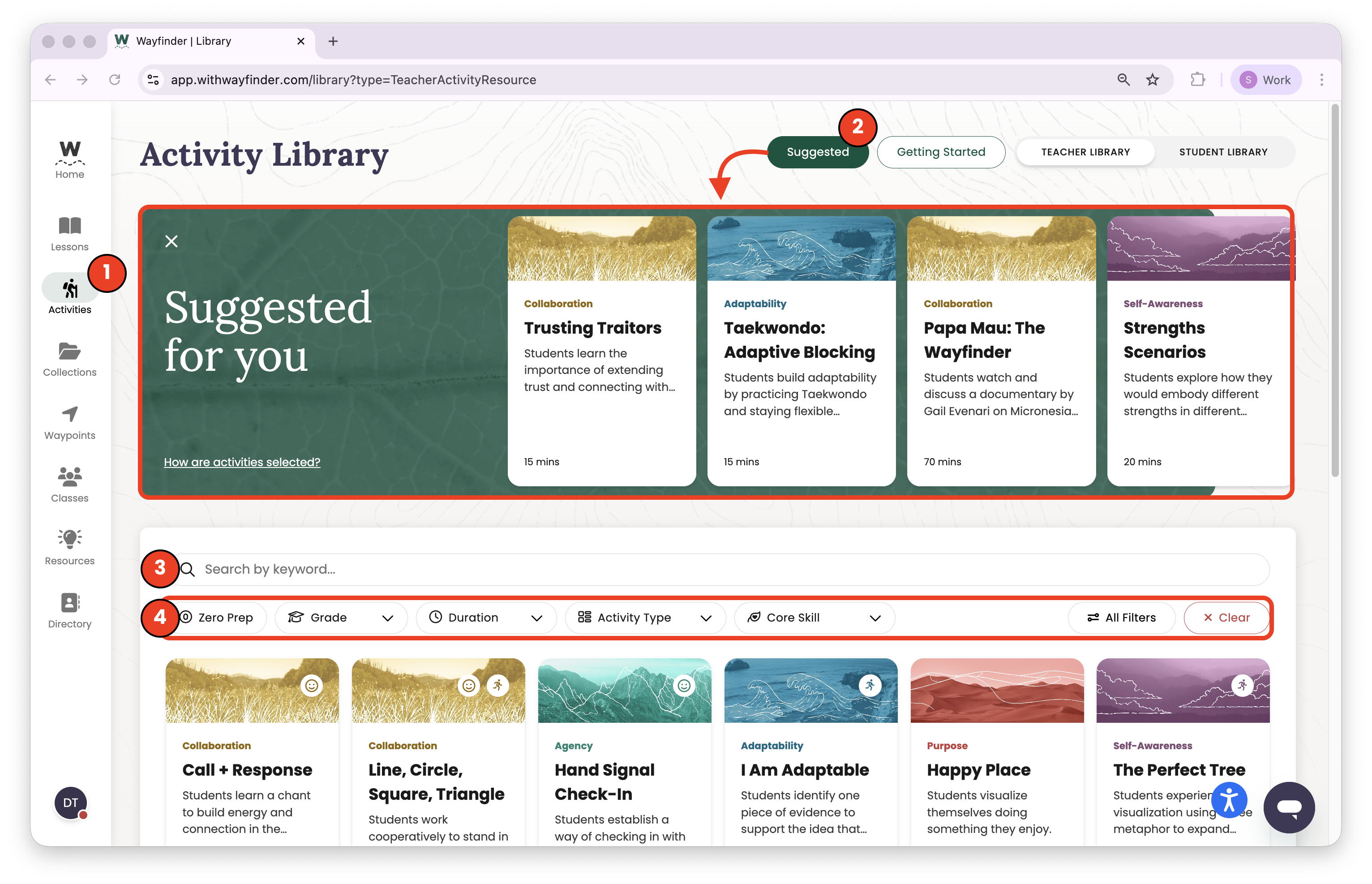 What Is the Activity Library? – Wayfinder